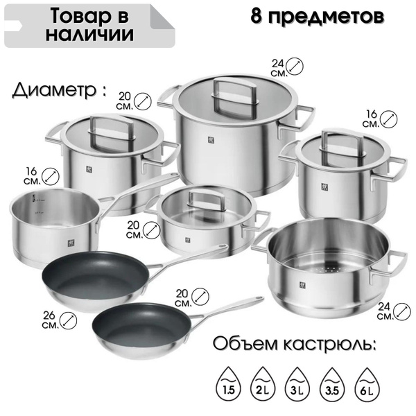 Набор посуды для приготовления для индукционной плиты Zwilling Vitality ...