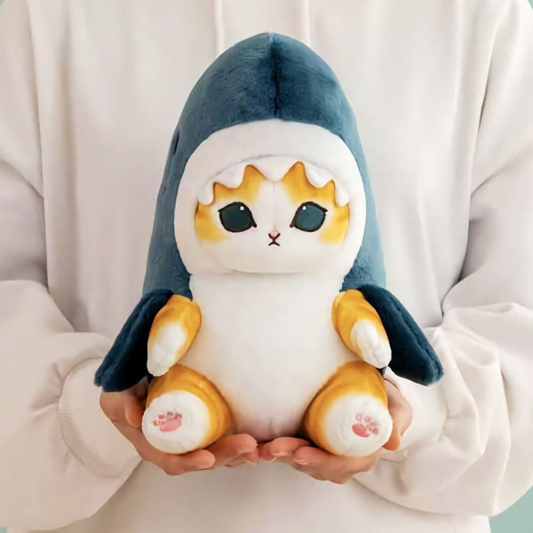 Кот Акула 45 см Мягкая игрушка / Кошка в костюме акулы / Плюшевый котик ...