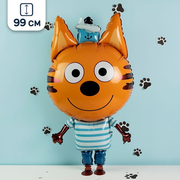 Воздушный шар ходячий фольгированный Falali Три кота, Коржик, 99 см, 1 шт. купить c доставкой на ...