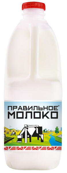Молоко ПравильноеМолоко пастеризованное 3,2-4,0%, 2 л - купить с ...