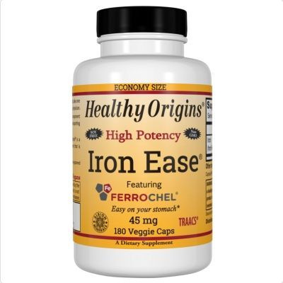 Витамины Healthy Origins Iron Ease 45 мг 90 капсул - купить с доставкой ...