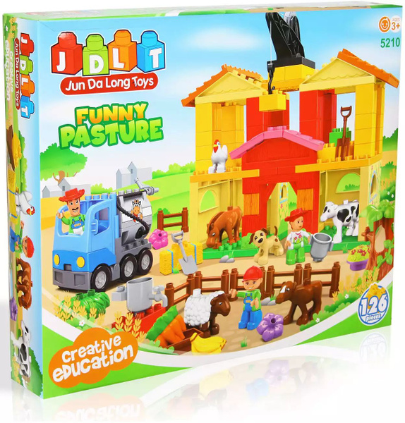 Конструктор блочный Весёлая ферма 126 дет. 5210 JDLT - купить с доставкой по выгодным ценам в ...
