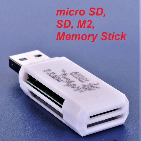 Картридер USB универсальный microSD, SD, M2, MS до 32Gb - купить с ...