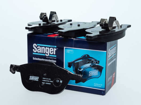 Колодки тормозные Sanger 1321517; 1223682 Передние - купить по низким ...