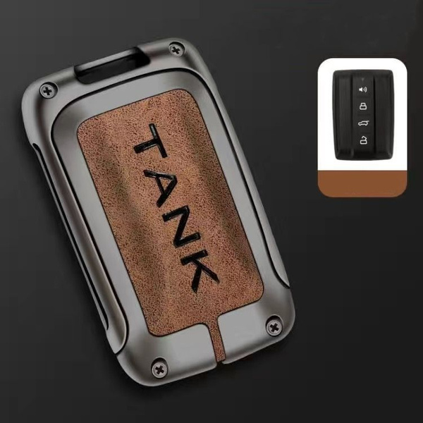 TANK300/TANK500 Автомобильный ключМеталлический и кожаный чехол ...