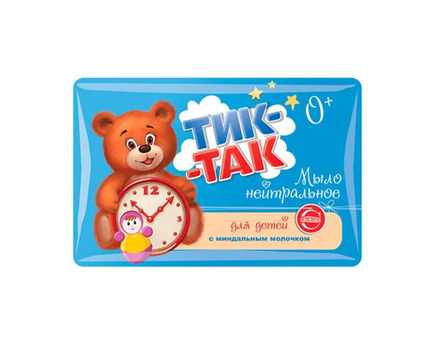Тик-Так Мыло туалетное с миндальным молочком, 90 г, 36 упаковок ...