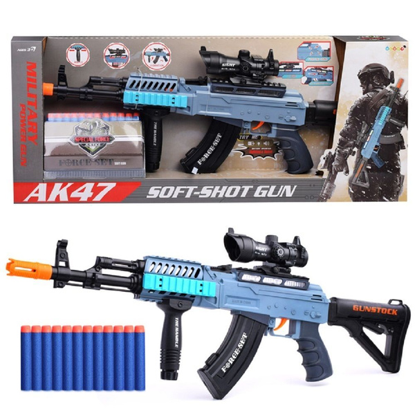 Игрушечный Автомат калашникова ак 47 с прицелом, 62 х 23 см с 12 ...
