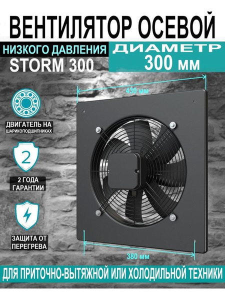 Вентилятор накладной STORM D300 2полюс ERA PRO купить на OZON по низкой ...