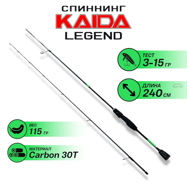 Спиннинг KAIDA Legend Spinning, от 3 гр купить по выгодным ценам в интернет-магазине OZON ...