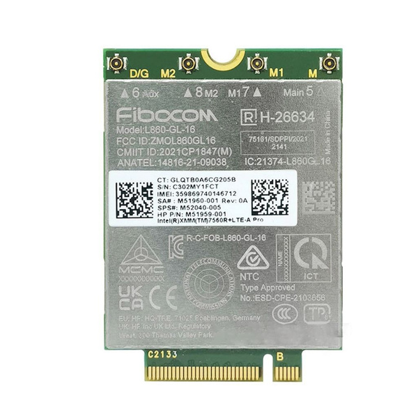 CAT16 1Gbps L860-GL-16 LTE Модуль Gigabit-LTE L860-GL для Elitebook ...