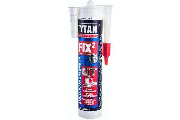 Монтажный клей Tytan Professional ТИТАН Fix2 GT (290мл) 290 мл, белый ...