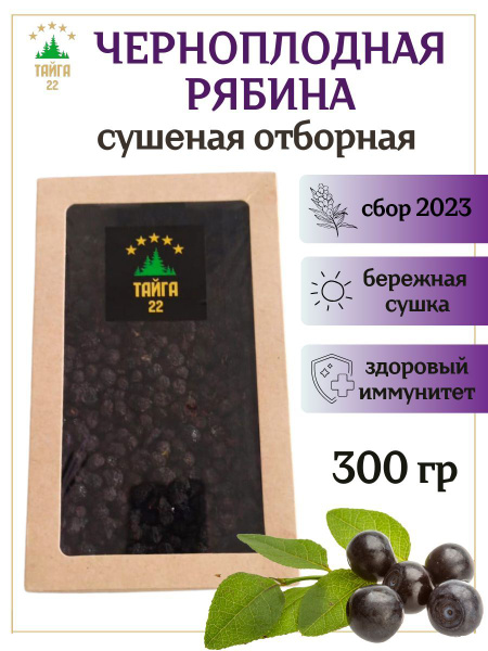 Черноплодная рябина сушеная ягода натуральная без сахара 300 грамм ...