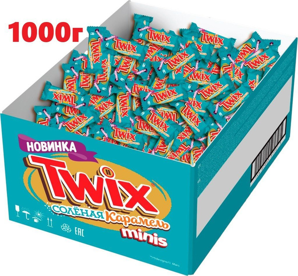 Конфеты шоколадные ТВИКС Солёная карамель минис, Twix - купить с ...