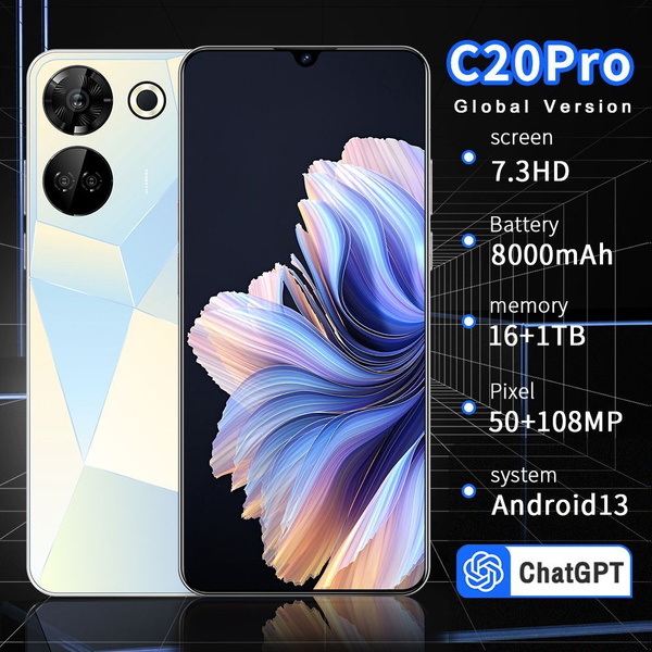 Tecno Мобильный телефон C20 Pro 16+1024GB 8000mah Android 13/Двойная ...