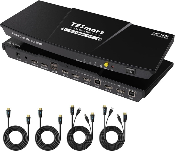 TESmart KVM-переключатель HKS0402A1U - купить с доставкой по выгодным ...