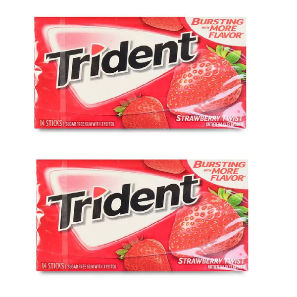 Жевательная резинка Trident Berry & Lime Twist 2 уп по 26.6гр - купить ...