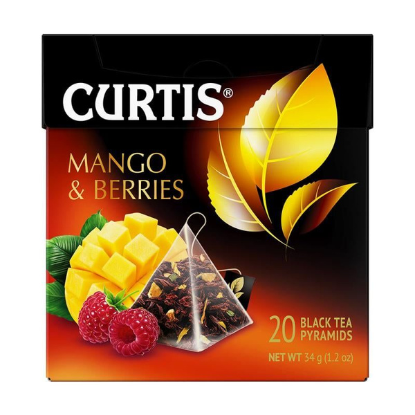 Чай чёрный "Mango & Berries", CURTIS, 20 пакетиков, 34 г - купить с ...
