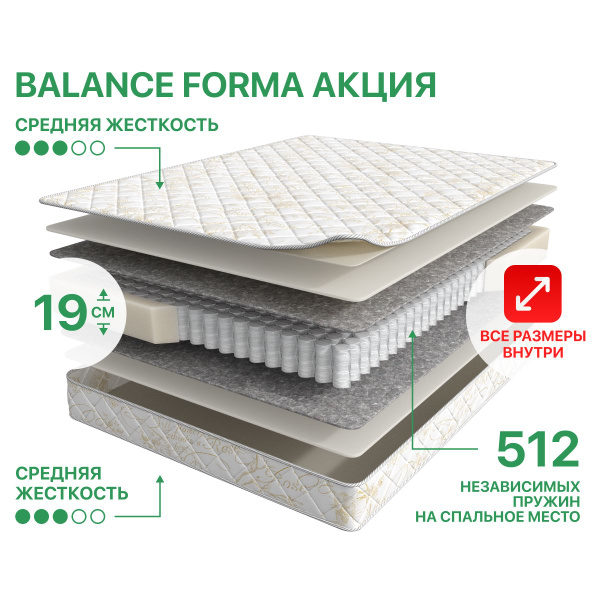 Матрас ASKONA Balance Forma Акция / Баланс Форма Акция, Независимые ...