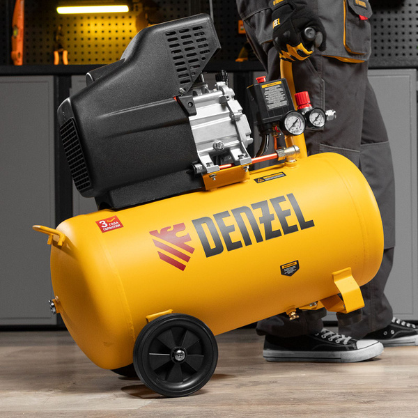 Компрессор Масляный Denzel, 1500 Вт - купить по выгодным ценам в ...