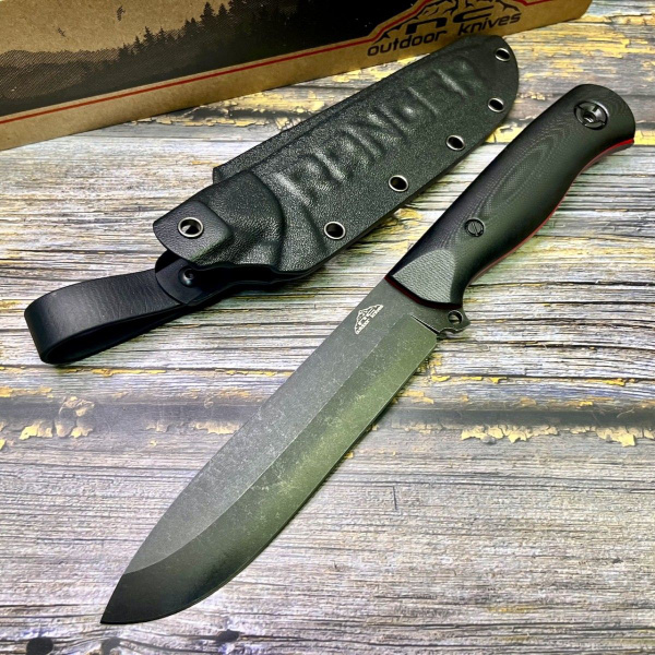 Нож туристический NCC065LE-A10SW/G10BKRD-KDBK Ranger, AUS-10 BlackWash ...