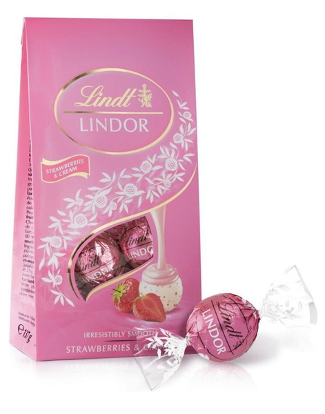 Шоколадные конфеты Lindt Lindor клубника со сливками 137 г (из ...