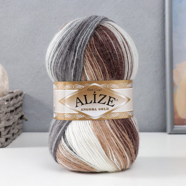 Ангора голд батик (Angora gold batik) пряжа Alize 20% шерсть 80%акрил ...