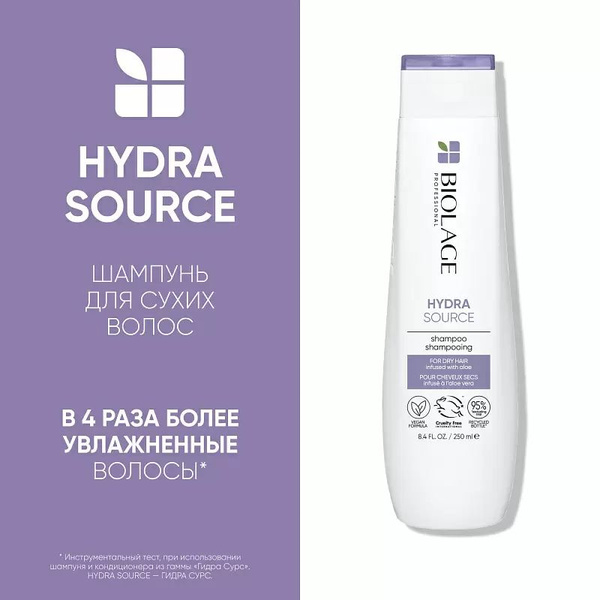 MATRIX Шампунь BIOLAGE для увлажнения волос Hydrasource, 250 мл ...