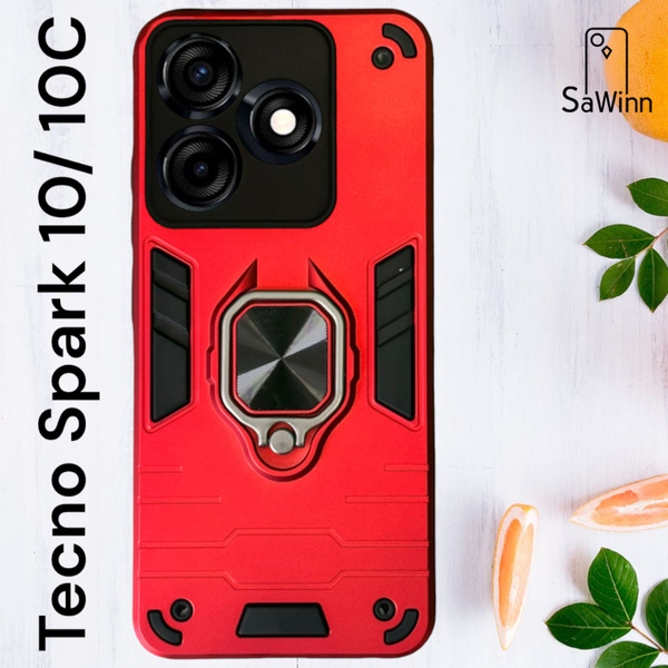Защищенный чехол для Tecno Spark 10 /10C (KI5q /KI5m) (6.6"), красный ...