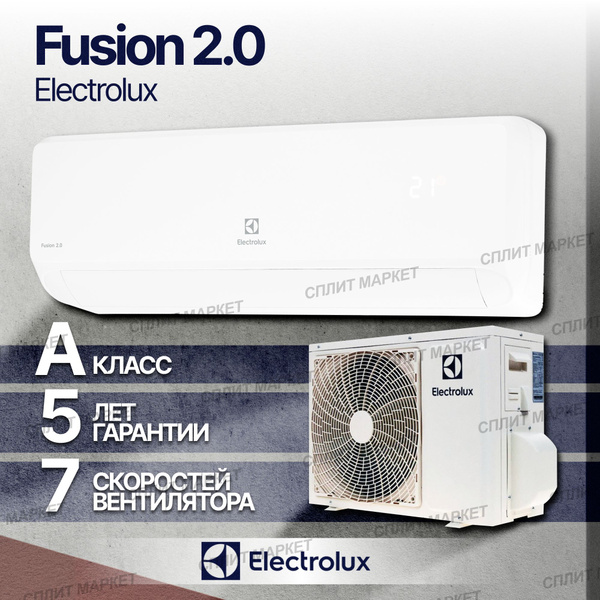 Кондиционер Electrolux EACS-07HF2/N3 FUSION 2.0 Сплит система ...