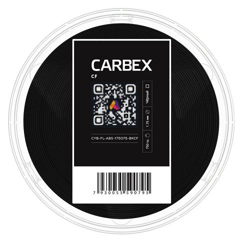 CARBEX CF ATECO пластик для 3d принтера, 1.75 мм, черный, 750 гр ...