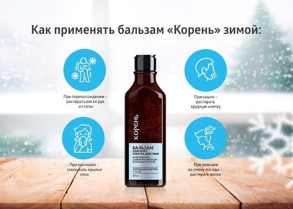 Корень бальзам широкого спектра действия на пихтовом масле с камфорой ...