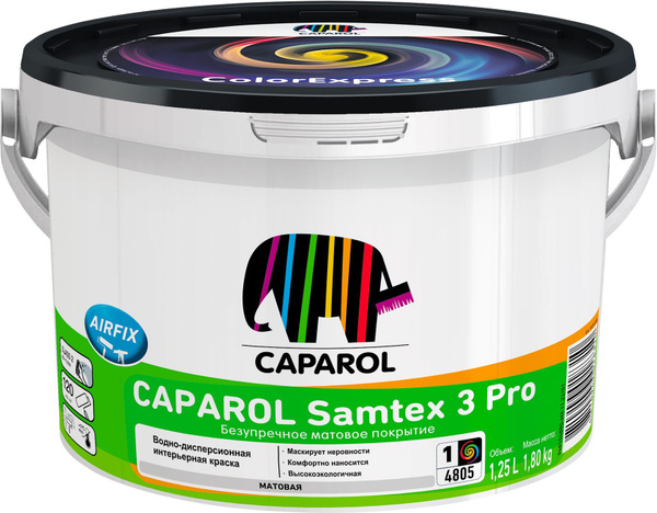 Краска латексная Caparol СP Samtex 3 Pro База 1 белая 1,25 л купить на ...