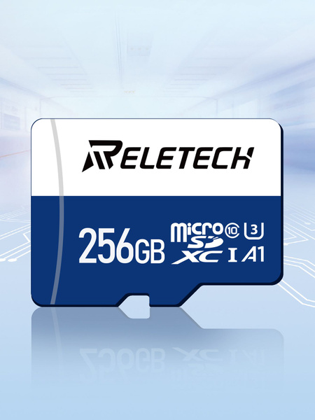 Карта памяти Reletech 256 ГБ (U3A1 MicroSD Card 256GB-BU/WH) - купить с ...