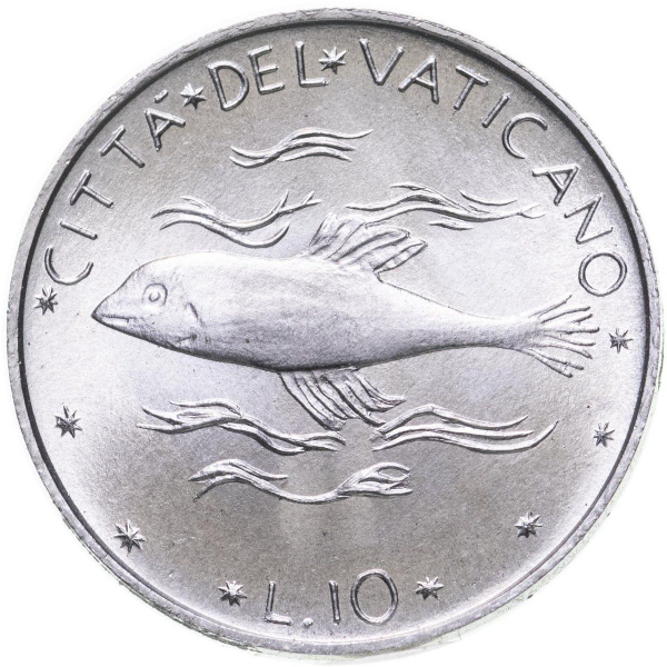 Ватикан 10 лир lire 1970, Алюминий, в сохранности UNC - купить в интернет-магазине OZON с ...