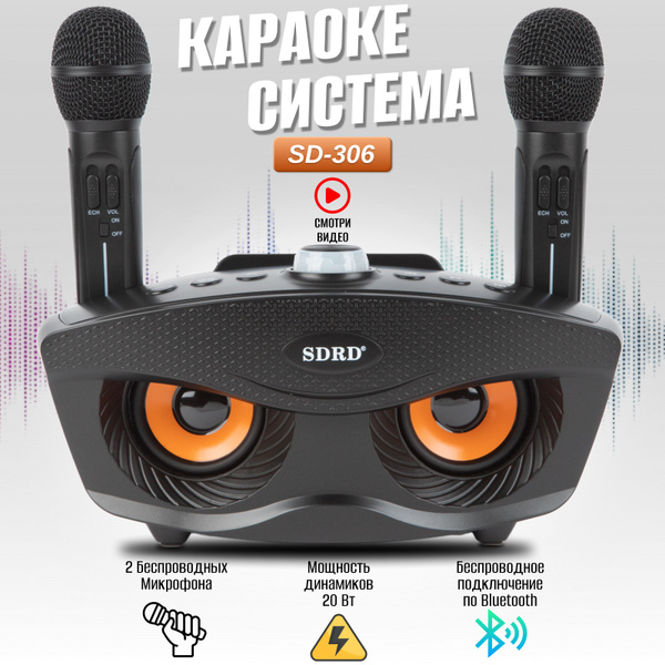 Караоке система беспроводная SD-306 Черный - купить с доставкой по ...