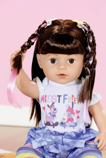 БЕБИ борн. Интерактивная кукла Cестричка Брюнетка 43 см., BABY born ...