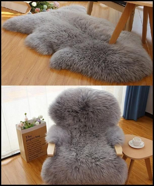 шкура овечья натуральная,шкура на пол,коврик, накидка на диван,70*100cm ...