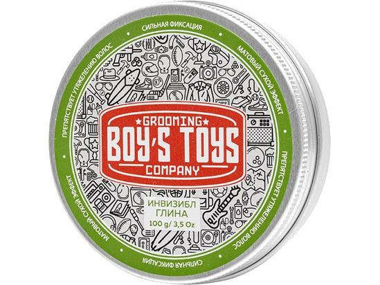 Глина для укладки волос средней фиксации с низким уровнем блеска Boys ...