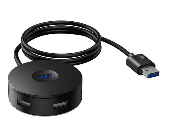USB HUB разветвитель Baseus Round Box с кабелем 1м / высокоскоростной ...