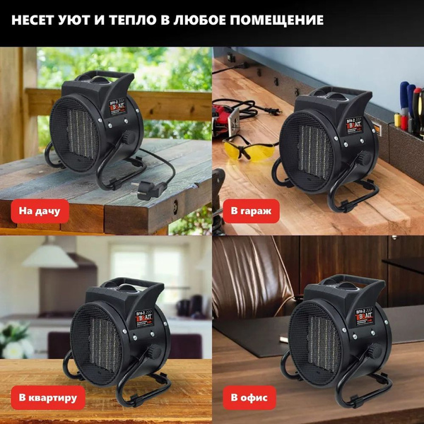 Тепловентилятор напольный керамический Brait BFH-2 Пушка тепловая купить на OZON по низкой цене ...