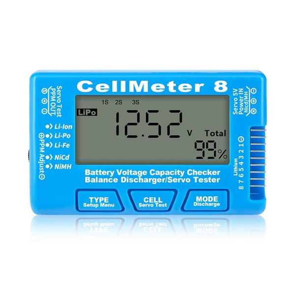 RC Cellmeter 8 цифровой тестер емкости аккумулятора контроллер тестер ...