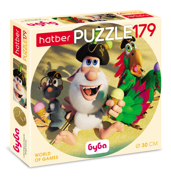 Пазлы Hatber круглые 179 элементов d300мм -Буба- - купить с доставкой по выгодным ценам в ...