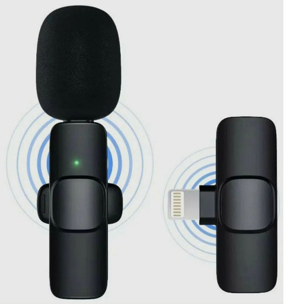 Микрофон Петличный Bluetooth/ Беспроводная петличка для записи звука ...