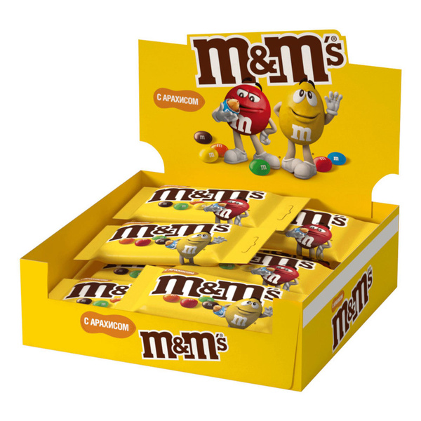 M&Ms шоколадные конфеты с арахисом 32 шт по 45 г - купить с доставкой ...