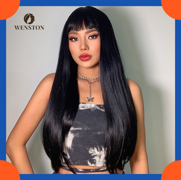 WENSTON-HW016 Европейские длинные парики с челкой для женщин купить c ...