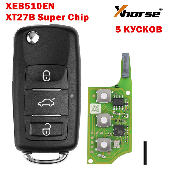 XHORSE XEB510EN B5 Super Remote Key 3 кнопки с суперчипом XT27B для ...