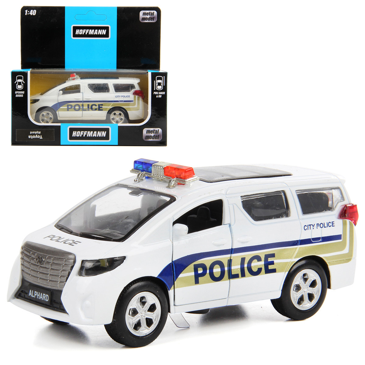 Машина металлическая, Toyota Alphard Police Car, 1:40, Hoffmann ...