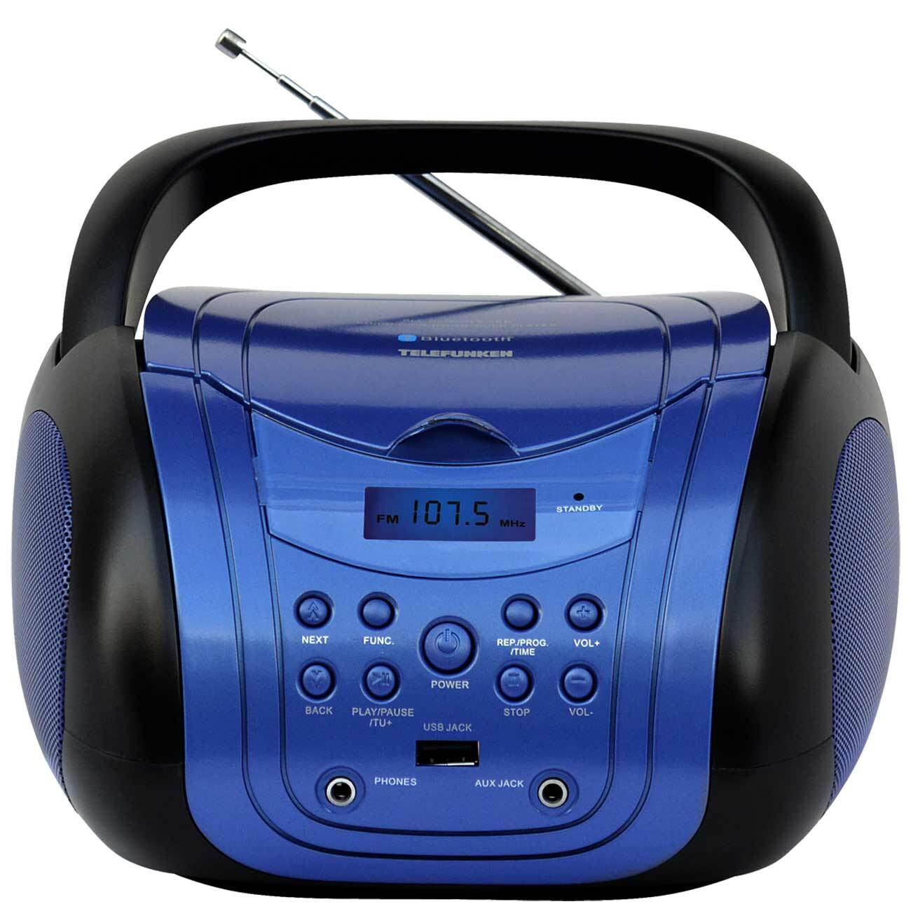 Купить магнитофон Telefunken TF-CSRP3499B Blue/Black с расширенный FM ...