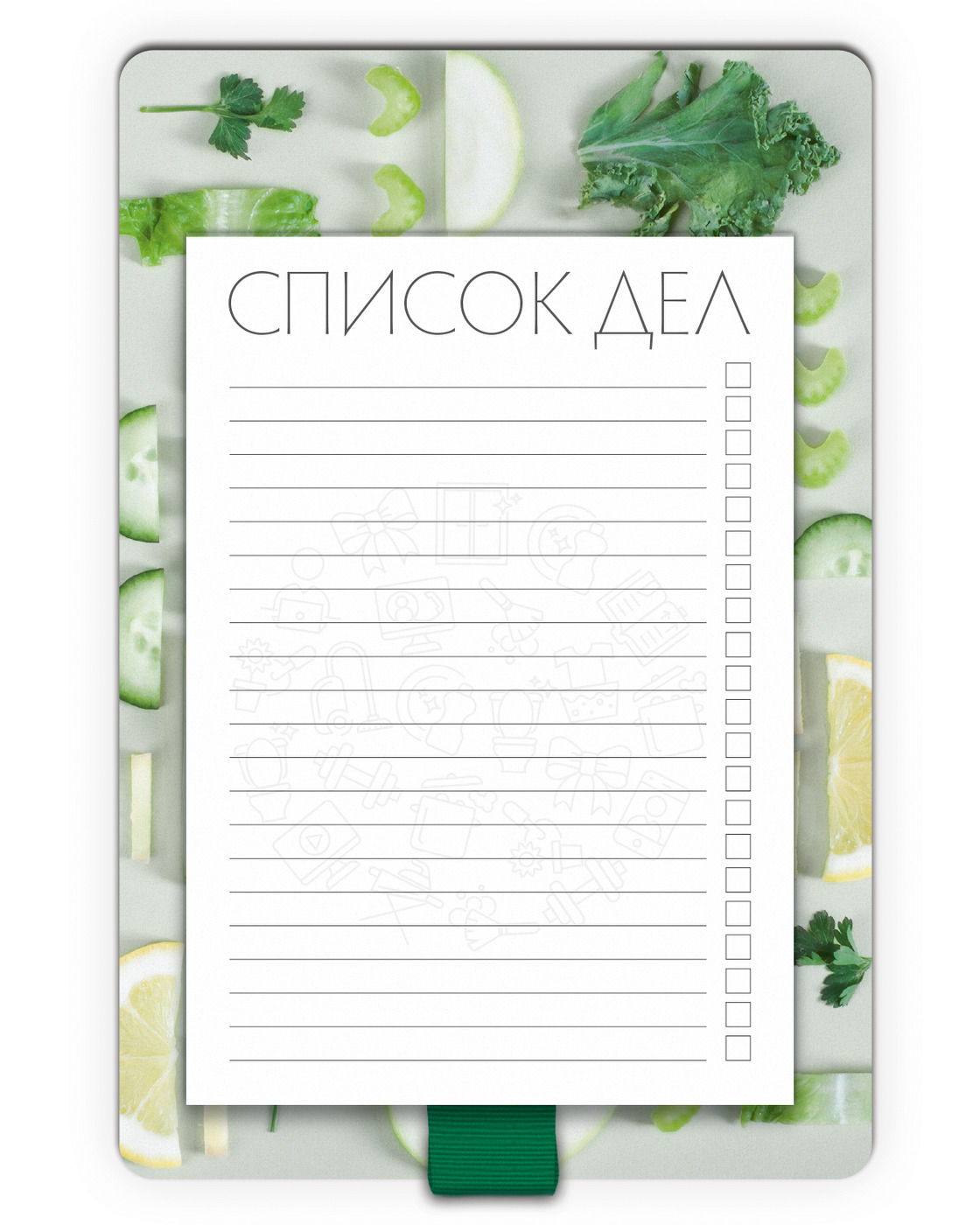 Блокнот - планер магнитный на холодильник "Список дел" с держателем для ...