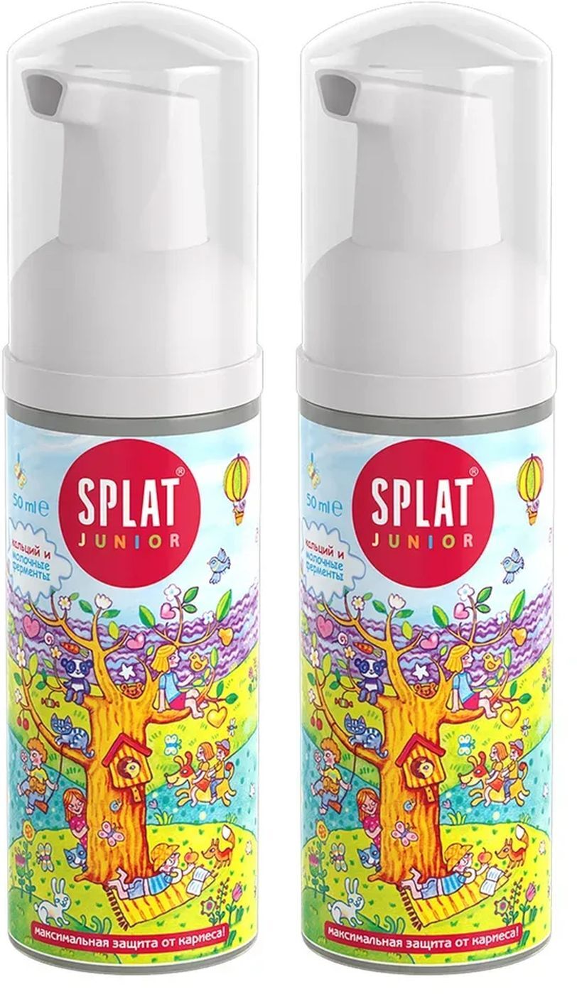 Очищающая пенка для полости рта Splat Junior, с кальцием и молочными ...